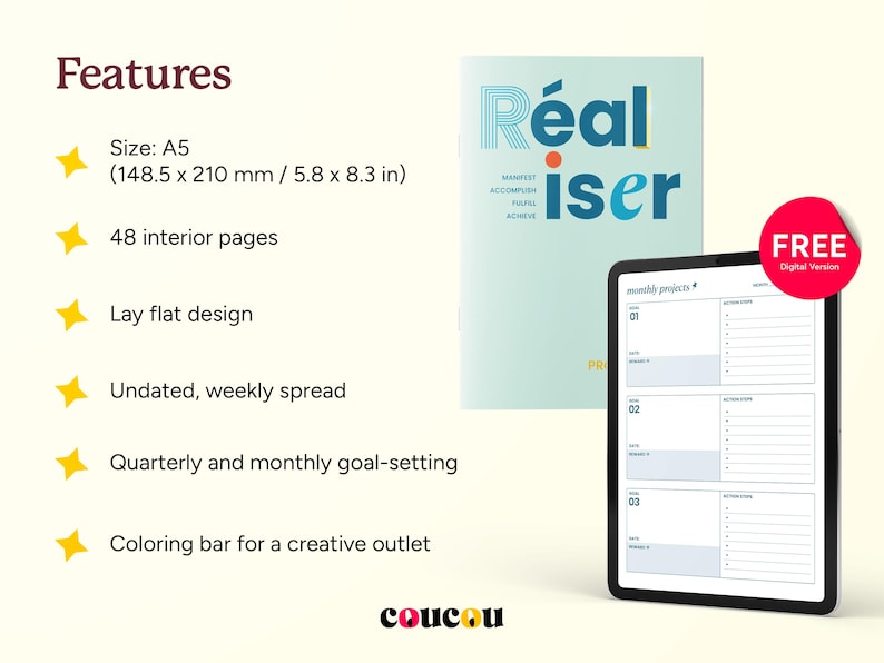Quarterly Planner 3-month | US SHIPPING | Weekly Goal Setting System A5 ...