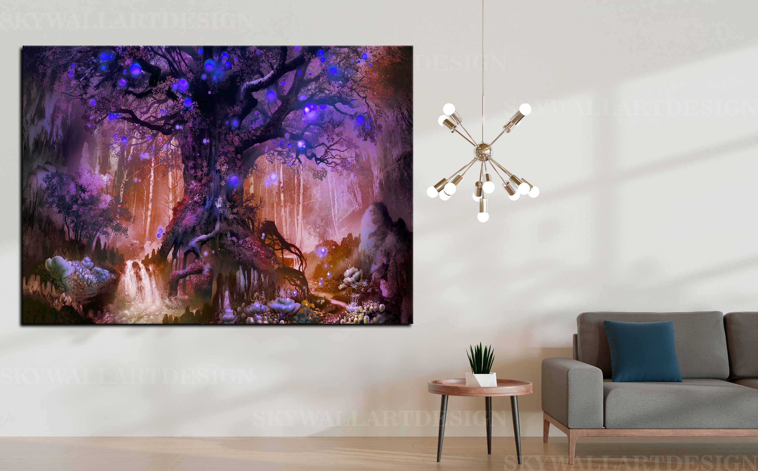 Spiritual Mystical Wall Art,forest Wall Decor, Magical Forest Art ...