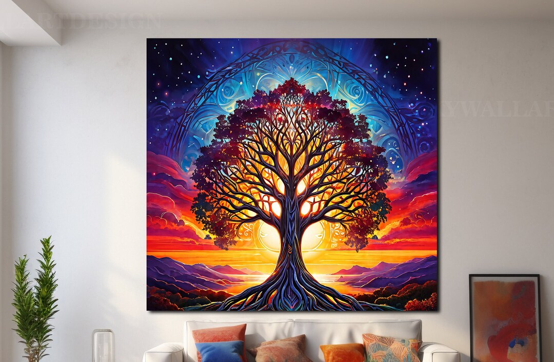 Tree of Life Decor, Canvas or Poster, Contemporary Art, Tree Canvas ...
