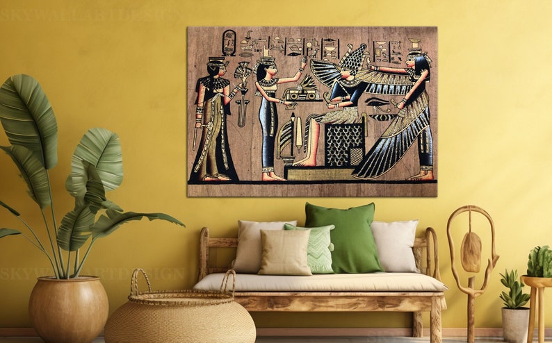 Egyptian Symbols Art,ancient Egyptian Papyrus,egyptian Canvas Print ...