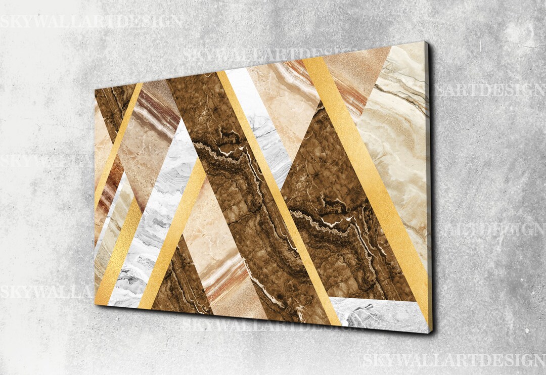 Brown Gold Abstract,gold Abstract Wall Art,marble Artwork Print,modern ...