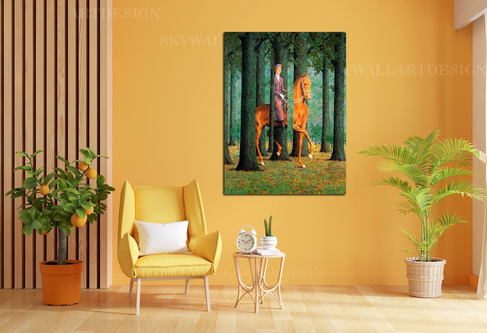 Rene Magritte Horse Canvas Painting: Equestrian Forest Art - Etsy
