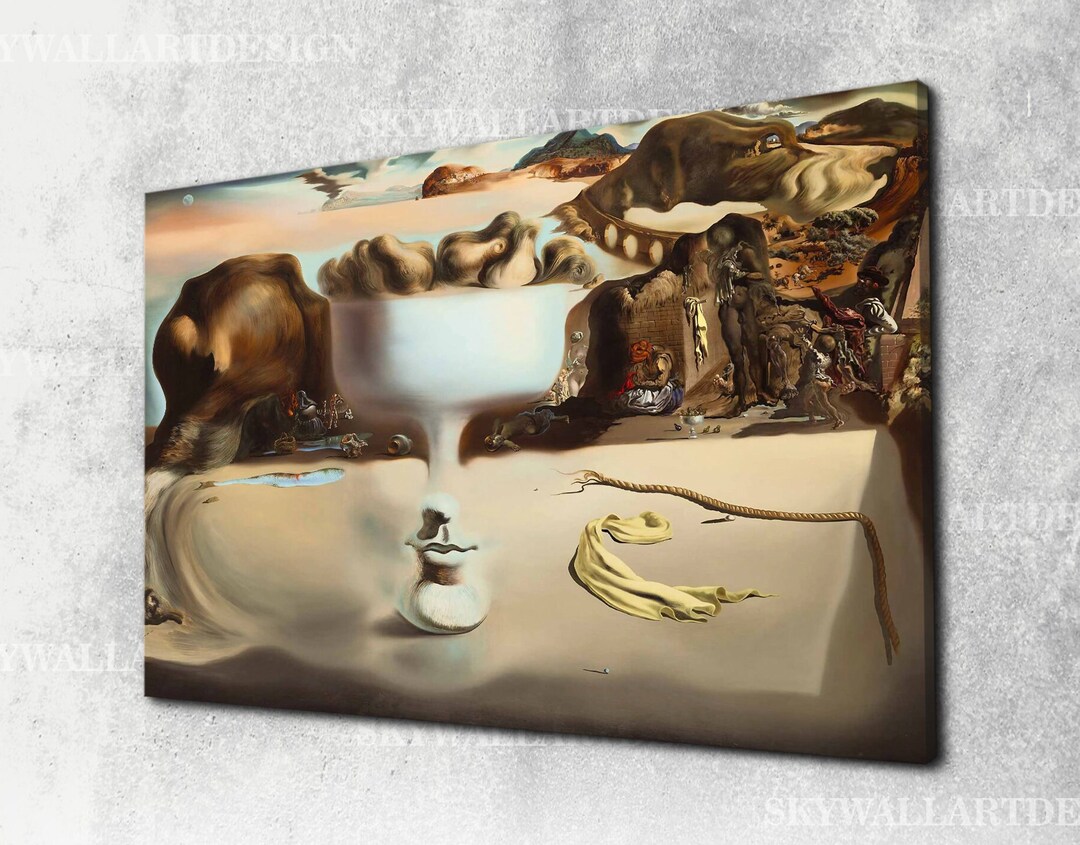 Salvador Dali Wall Art,apparition of Face and Fruit Dish on a Beach ...