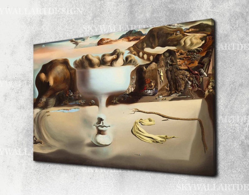 Salvador Dali Wall Art,apparition of Face and Fruit Dish on a Beach ...