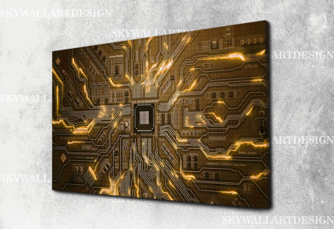 Chip Wall Print: Extra Large Computer Science Canvas Art - Etsy