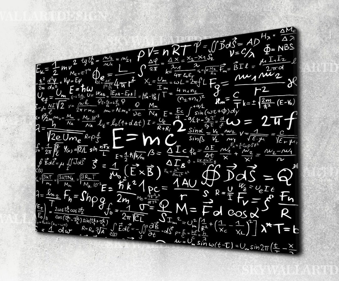 Busmko Wall Decor,famous Formula Physics Art,physics Canvas,education ...