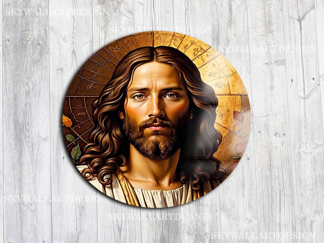 Jesus Tempered Glass Wall Art, Jesus Wall Art, Stained Glass Art ...