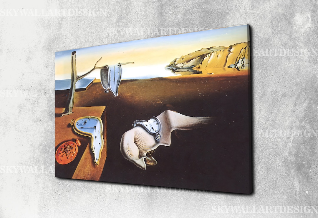 Salvador Dali 'persistence of Memory' Canvas Wall Art: Surreal Decor - Etsy