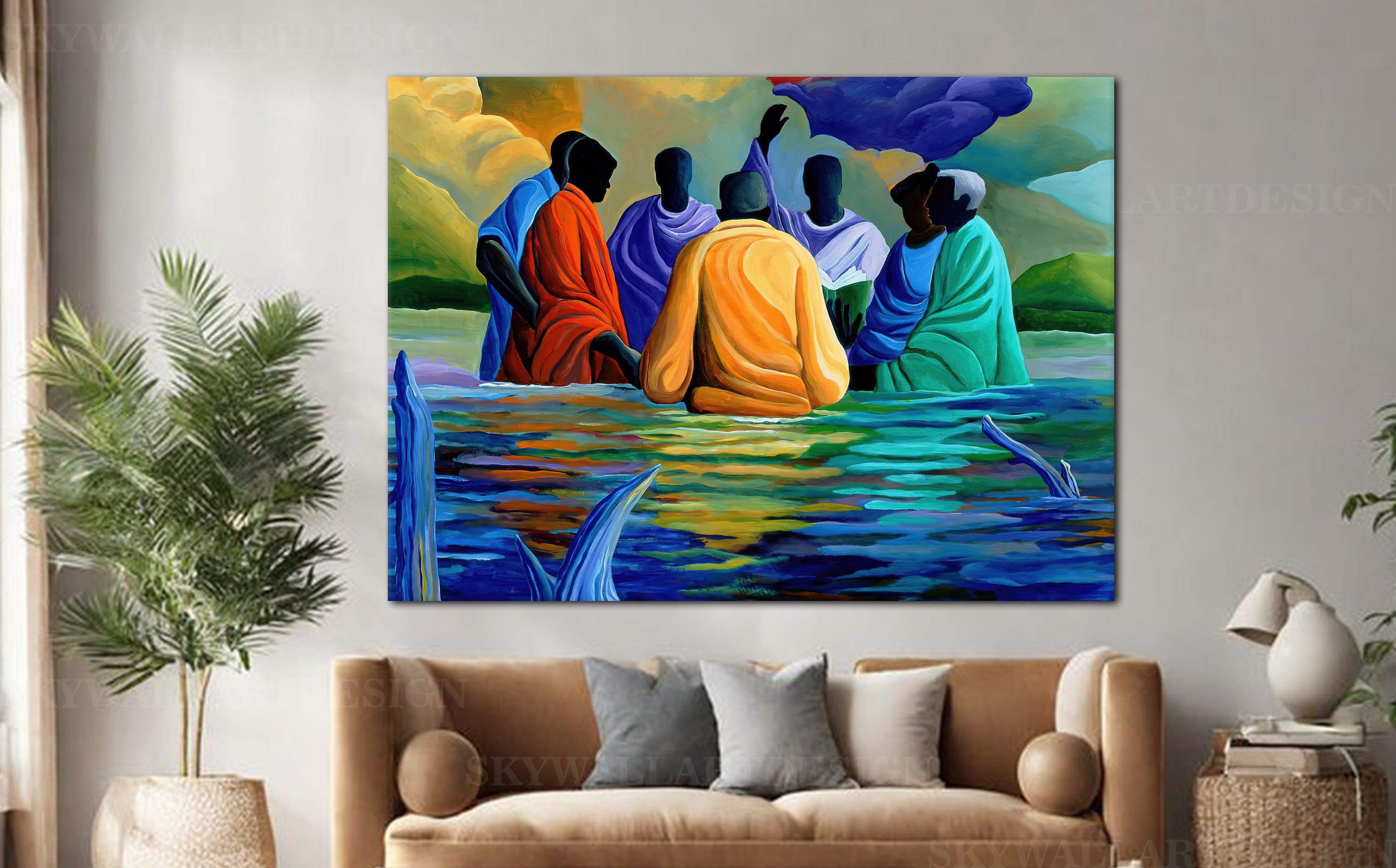 Baptism Wall Art, African Poster, African People Art, Ethnic Wall Decor, Black People Artwork ...