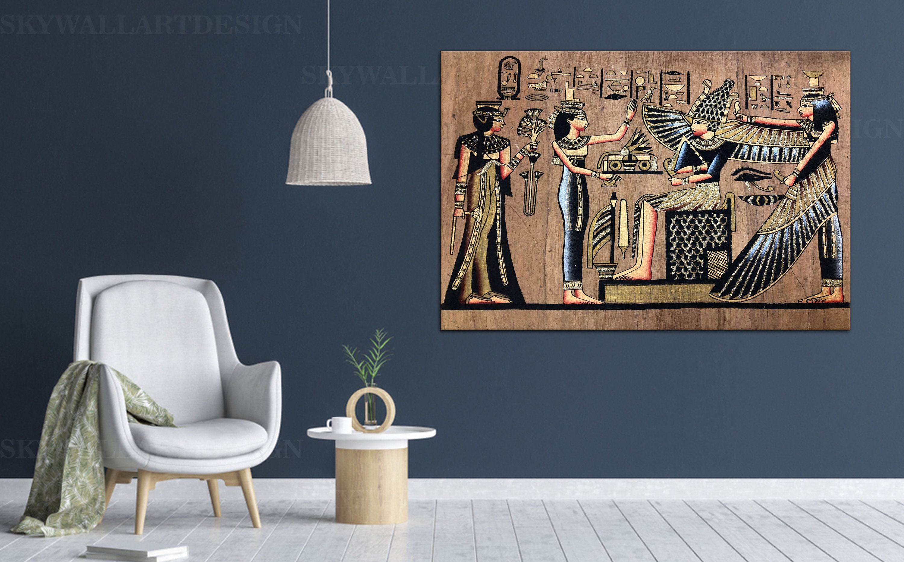 Egyptian Symbols Art,ancient Egyptian Papyrus,egyptian Canvas Print ...