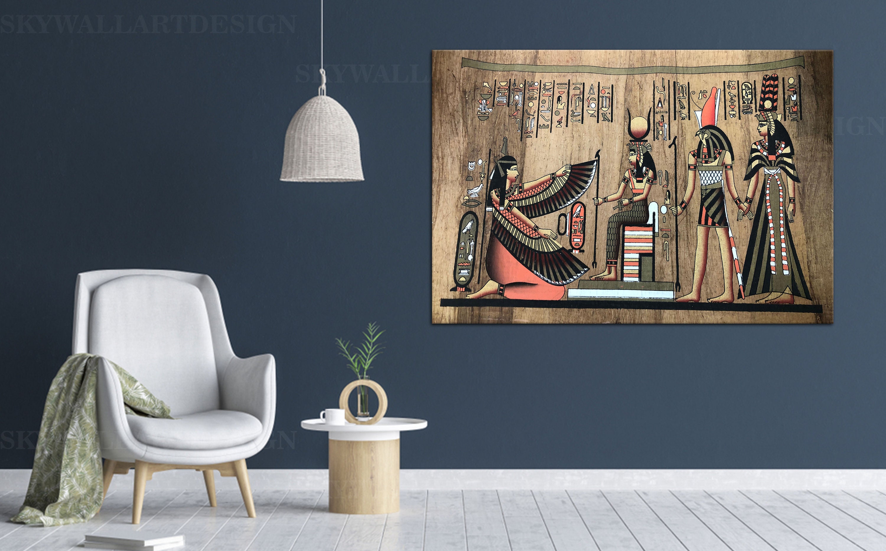 Egyptian Papyrus Canvas Print: Ancient Symbols, Modern Design - Etsy