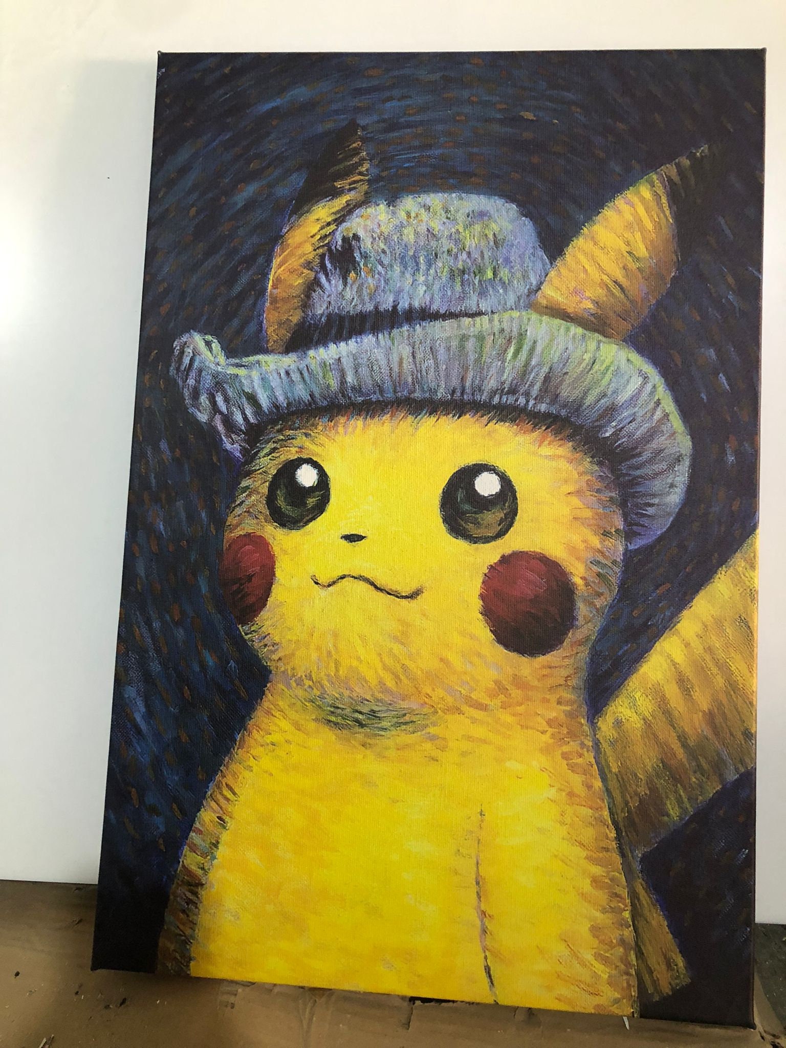 Pikachu Van Gogh Canvas Print: Famous Art Reproduction, Ready to Hang ...