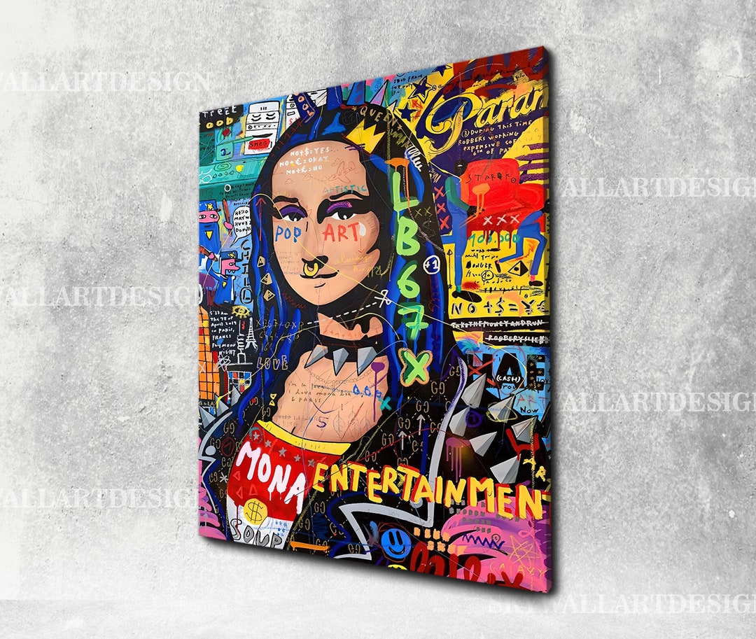 Mona Lisa Graffiti Art Print: Colorful Pop Street Art Decor - Etsy Canada