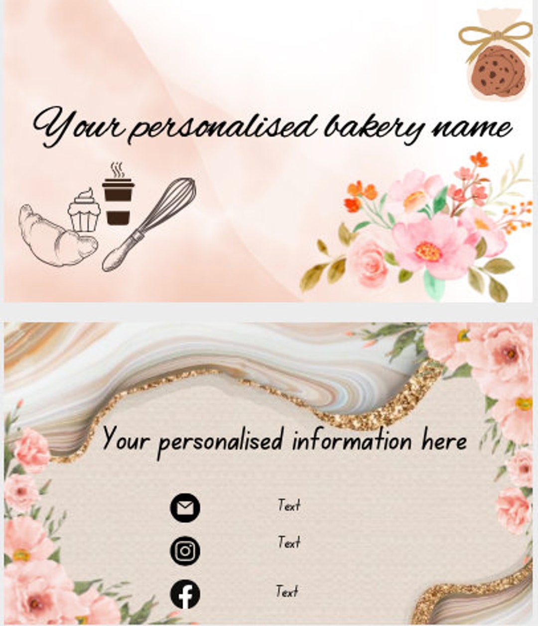 Personalied Bakery Invitation Cards Editable - Etsy