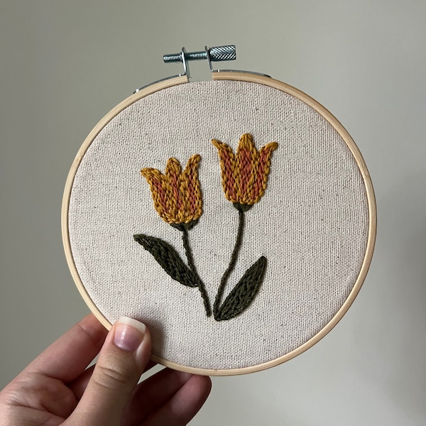 Tulip Embroidery - Etsy