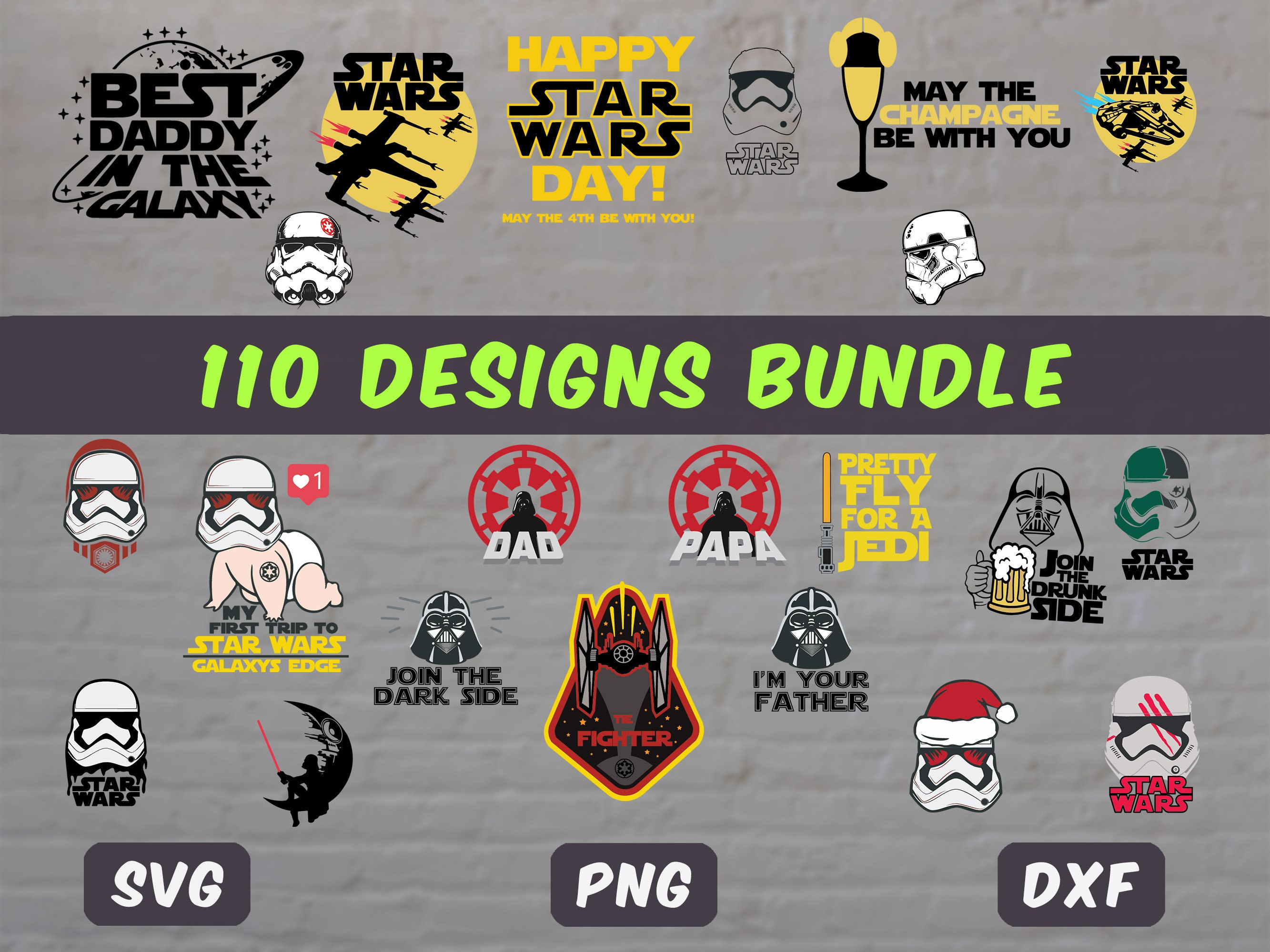 Star Wars Svg, 110+ Starwars Svg Bundle, Svg Files for Cricut, Darth ...