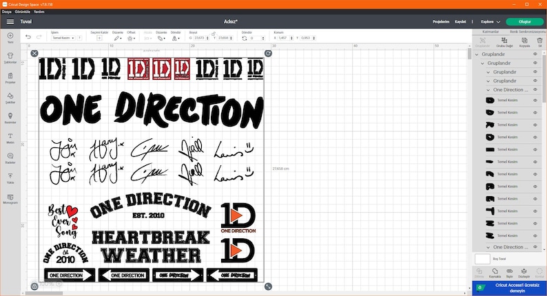 One Direction PNG SVG Bundle, 1D Logo, Shirt Design (digital Download ...