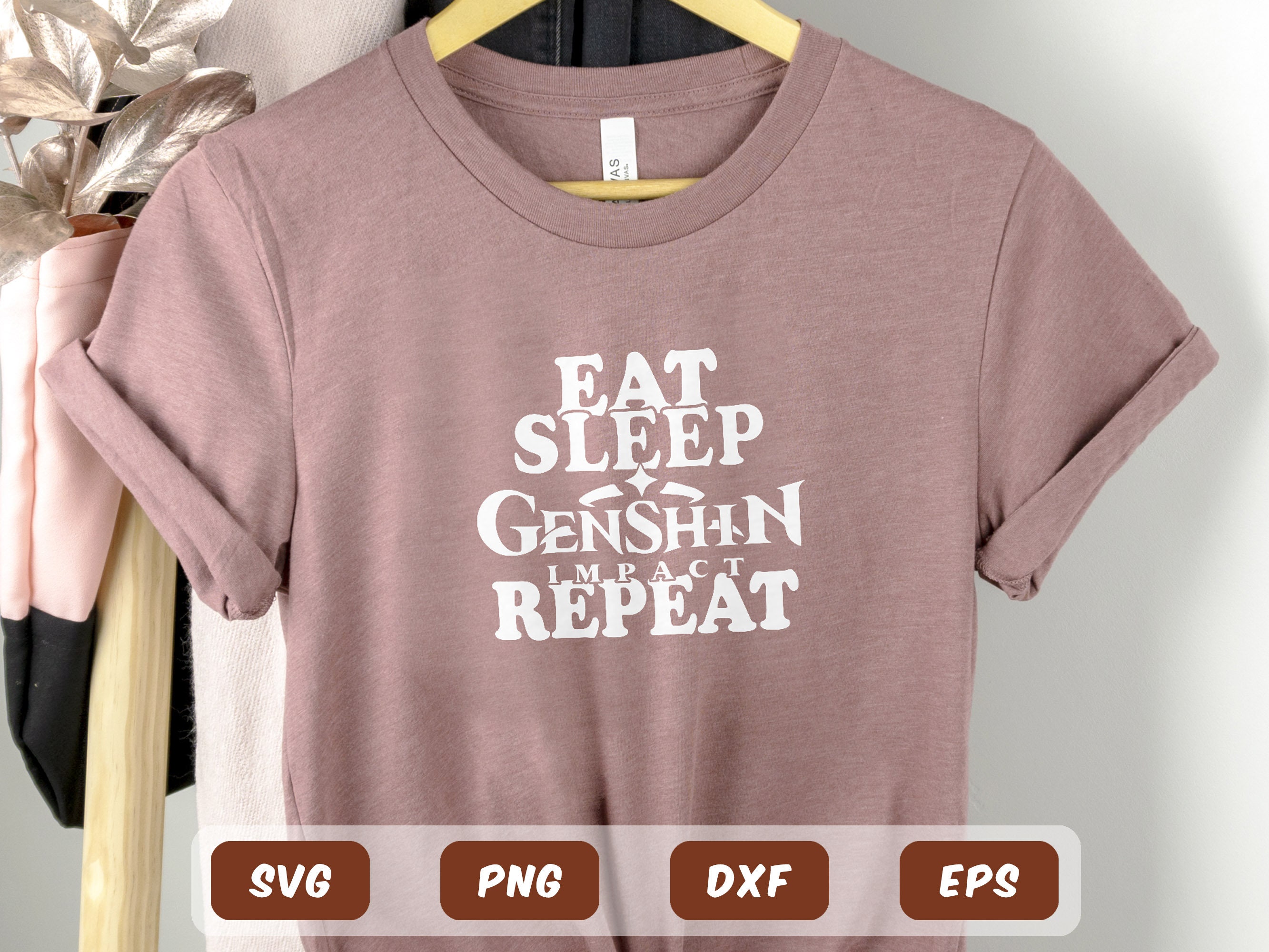 Eat Sleep Genshin Symbol Svg Png Shirt Print & Sticker Design - Etsy