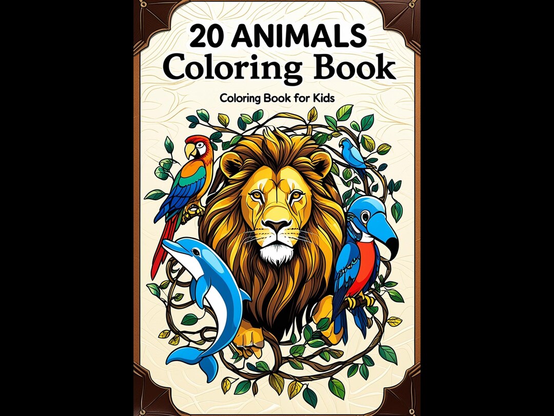 Fun Animals Coloring Book for Kids, 20-page Activity Book With Cute and ...