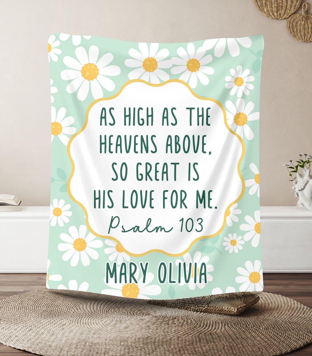 Custom Bible Verse Blanket Religious Christian Throw Inspirational ...