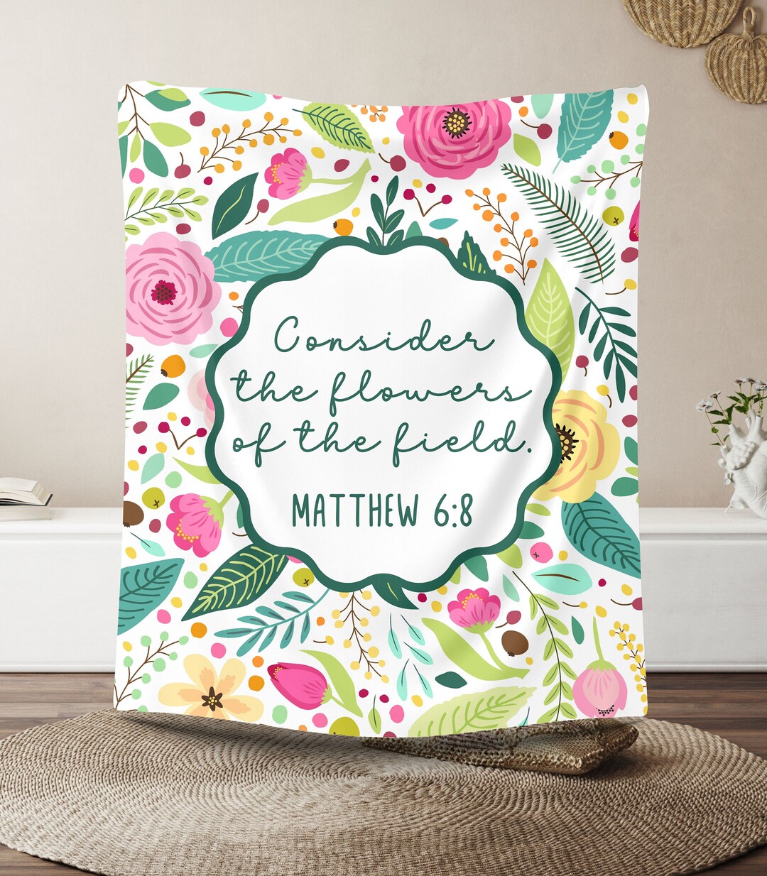 Custom Bible Verse Blanket Religious Christian Throw Inspirational ...