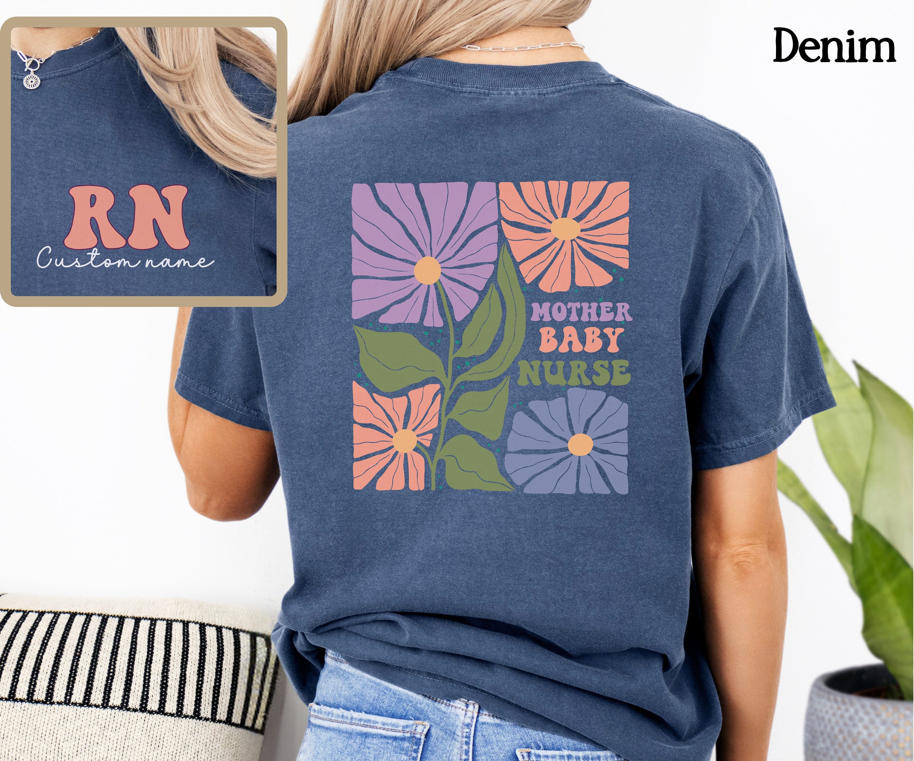 Mother Baby Nurse Shirt Custom Nurse Gift for Unit Motherbaby Nurse ...