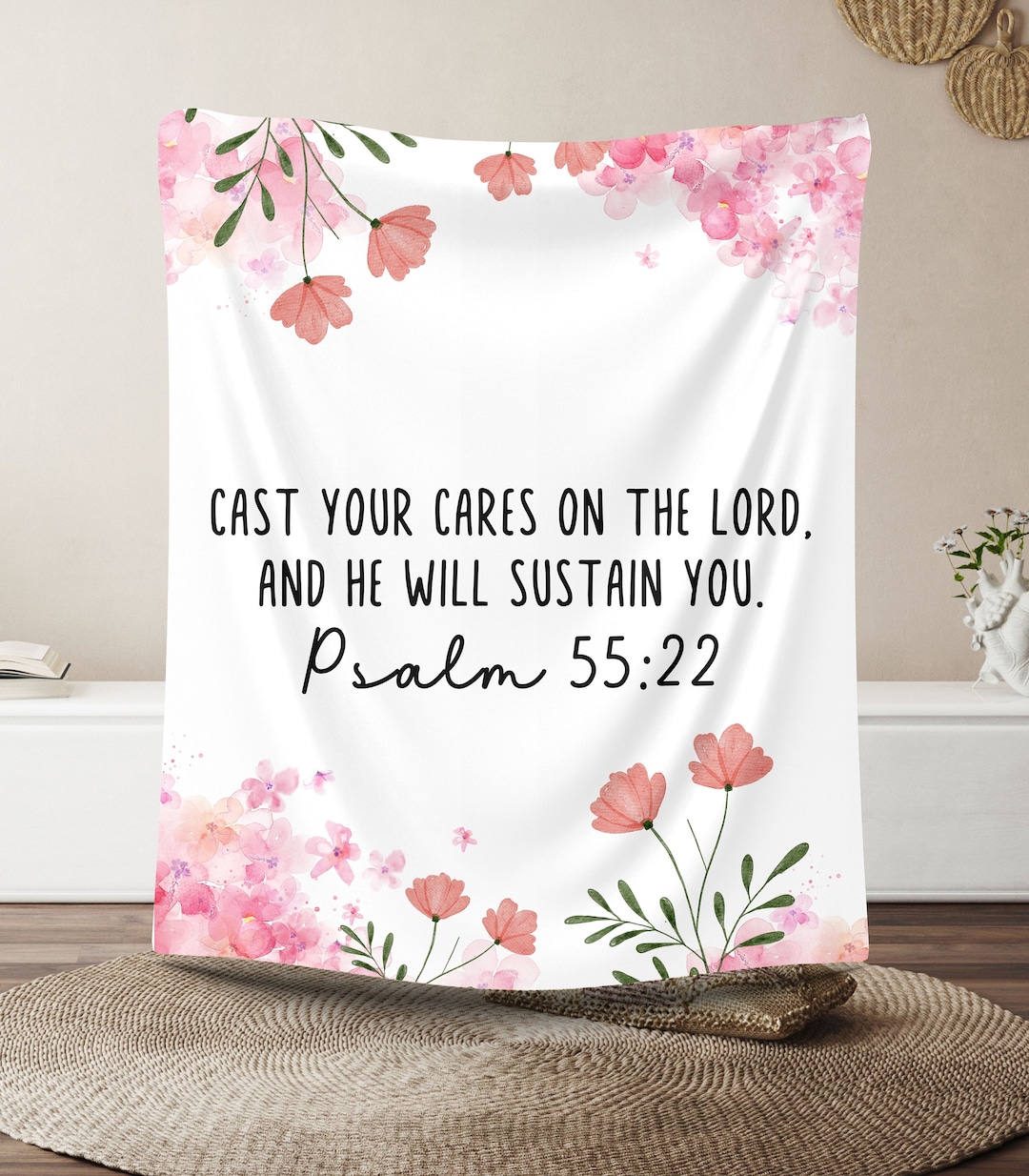 Custom Bible Verse Blanket Religious Christian Throw Inspirational ...