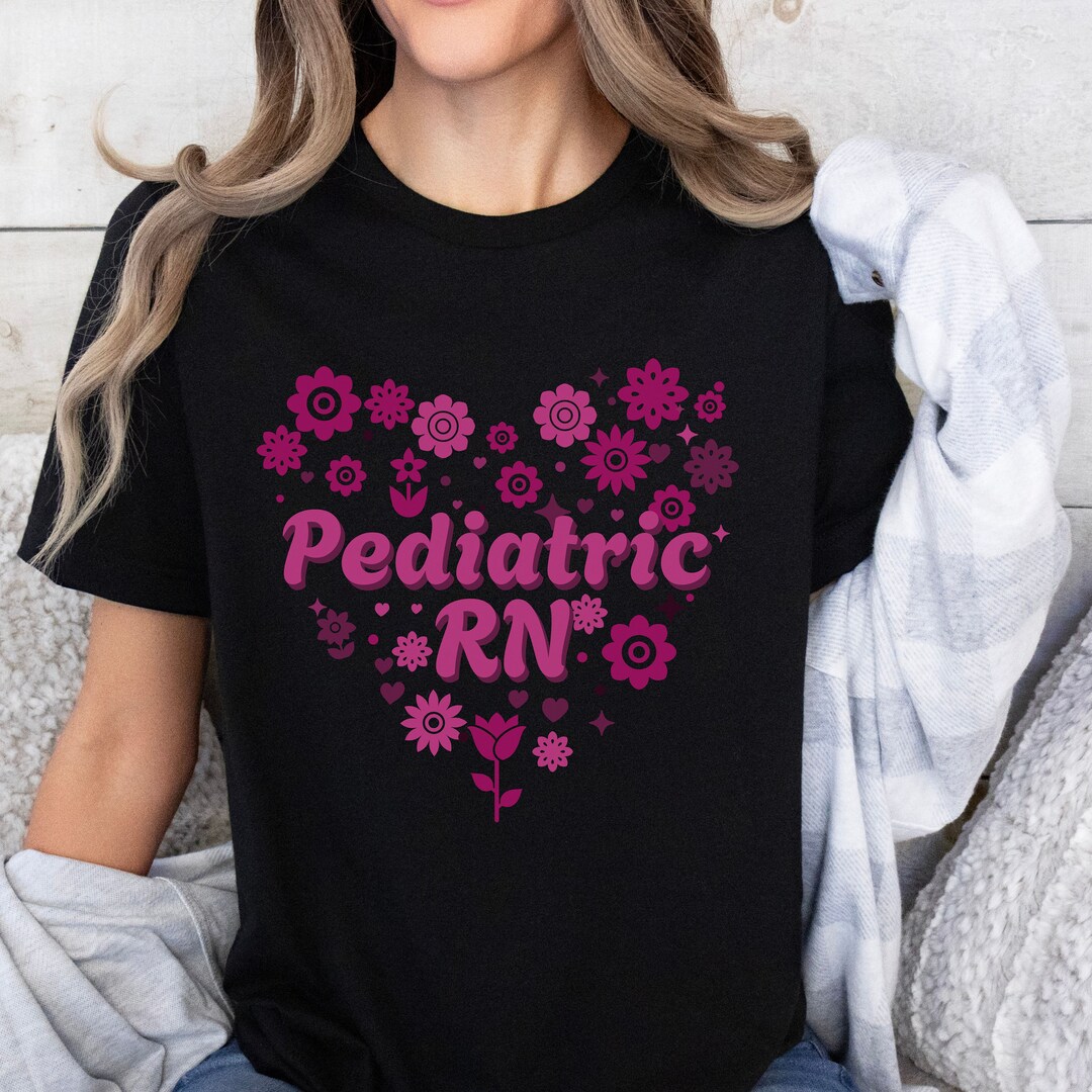 Custom Nurse Shirt Pediatric Peds PICU Registered Nurse Tee Hospital ...