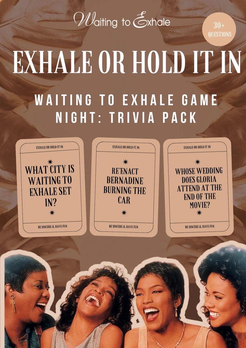 WAITING TO EXHALE Party Decor Bundle| *instant Download + Print* - Etsy