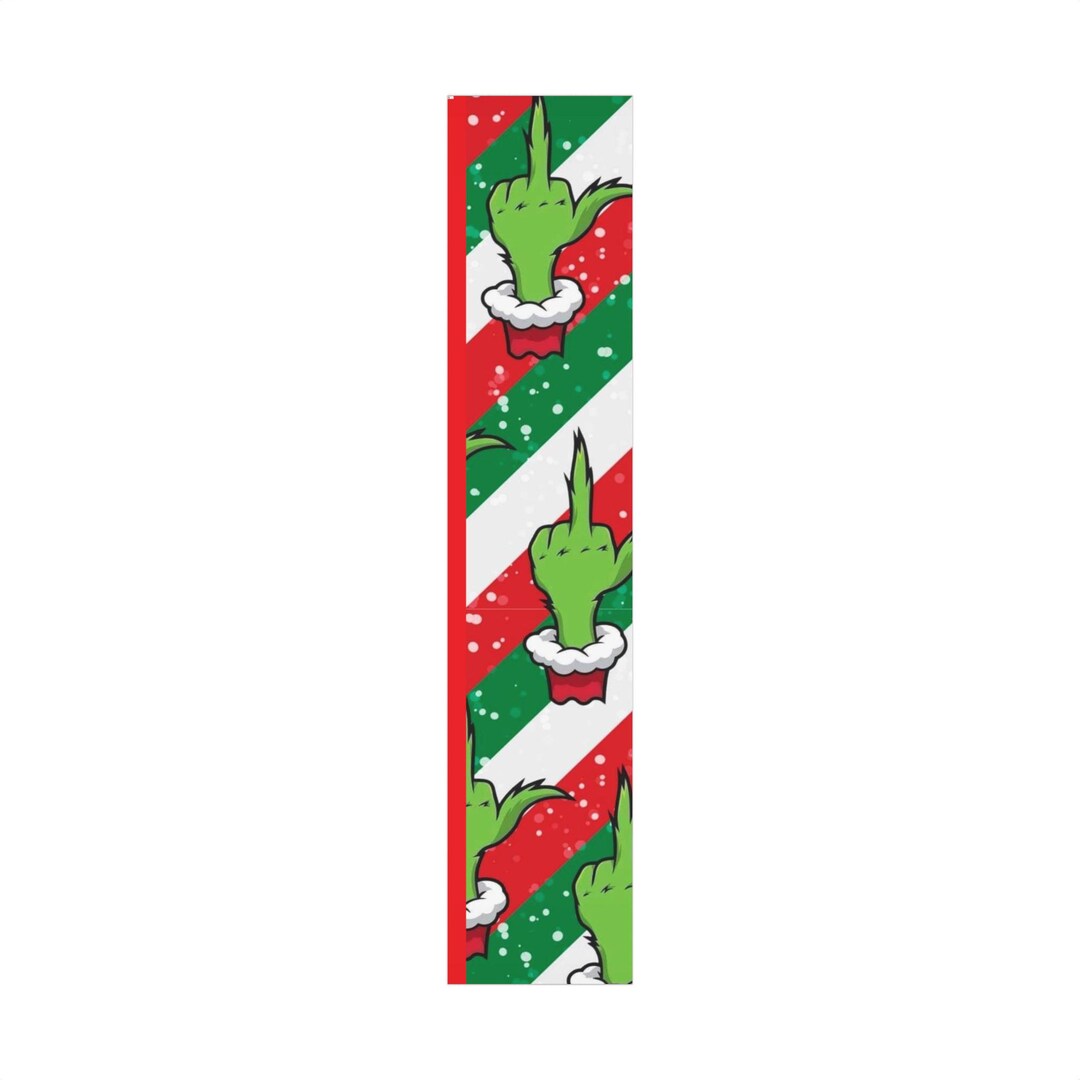 Grinch Middle Finger Gift Wrap Paper | Christmas Wrapping Paper ...