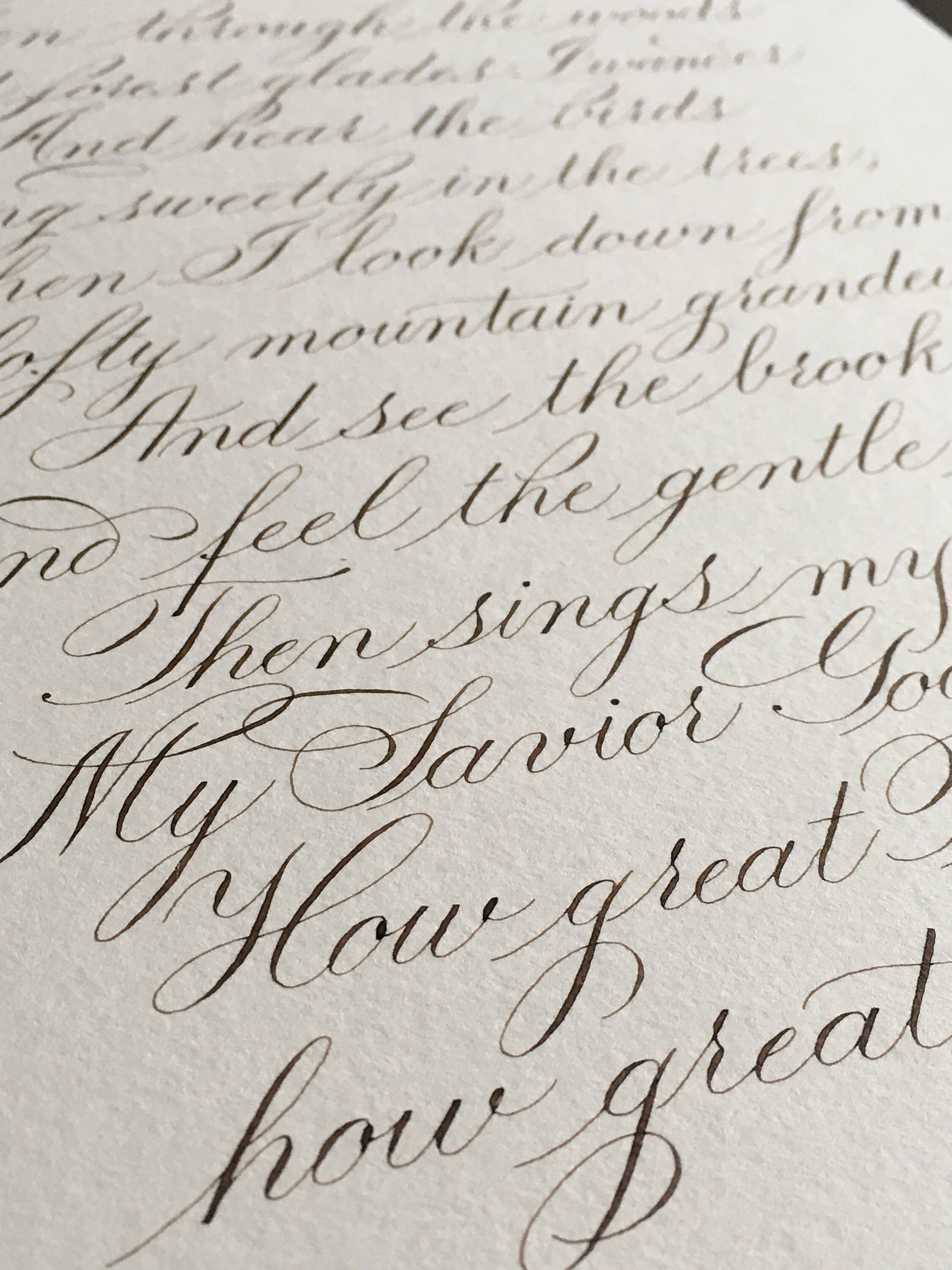 Custom Handwritten Copperplate Calligraphy Quote, Bible Verses, Song ...