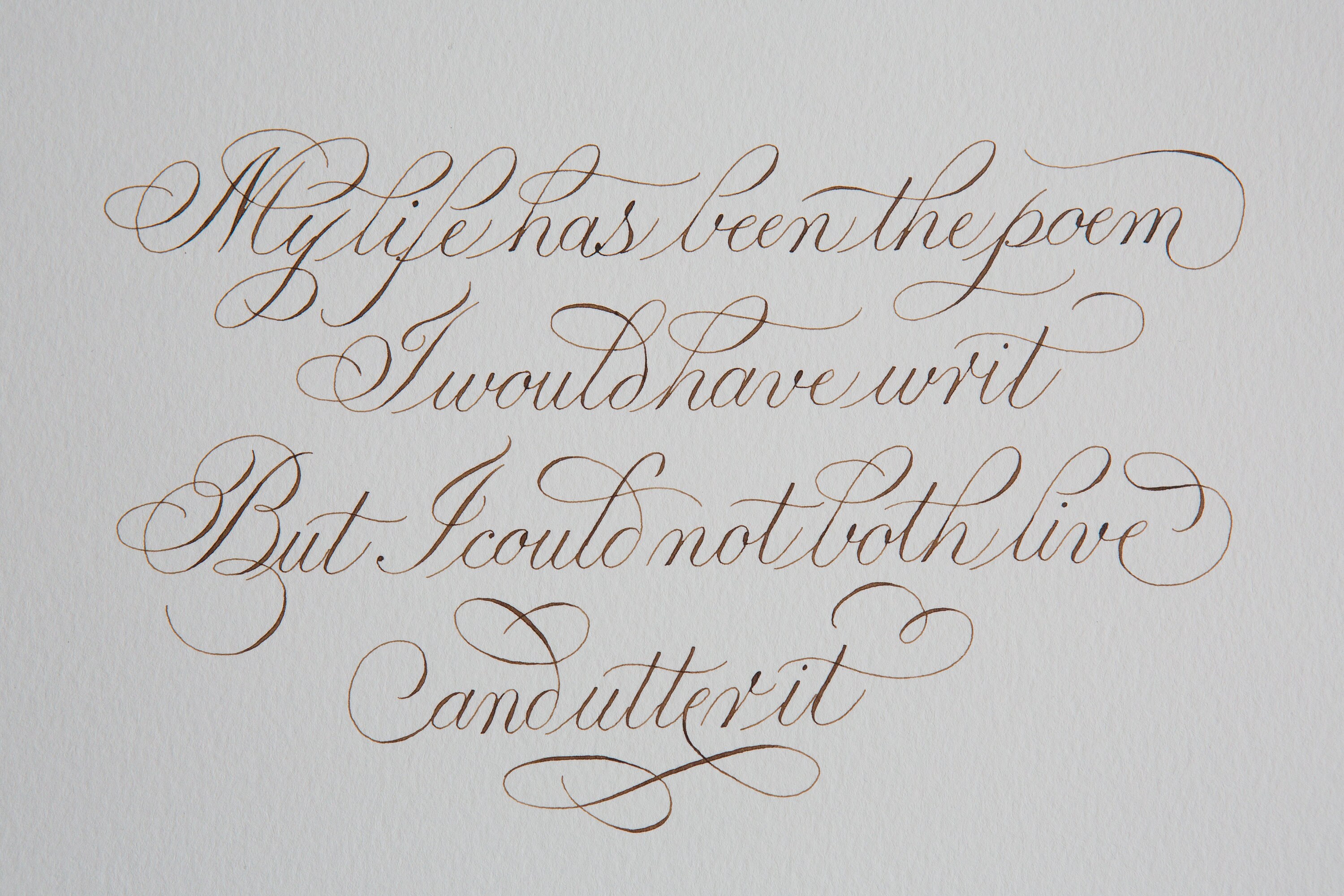Custom Handwritten Copperplate Calligraphy Quote, Bible Verses, Song ...
