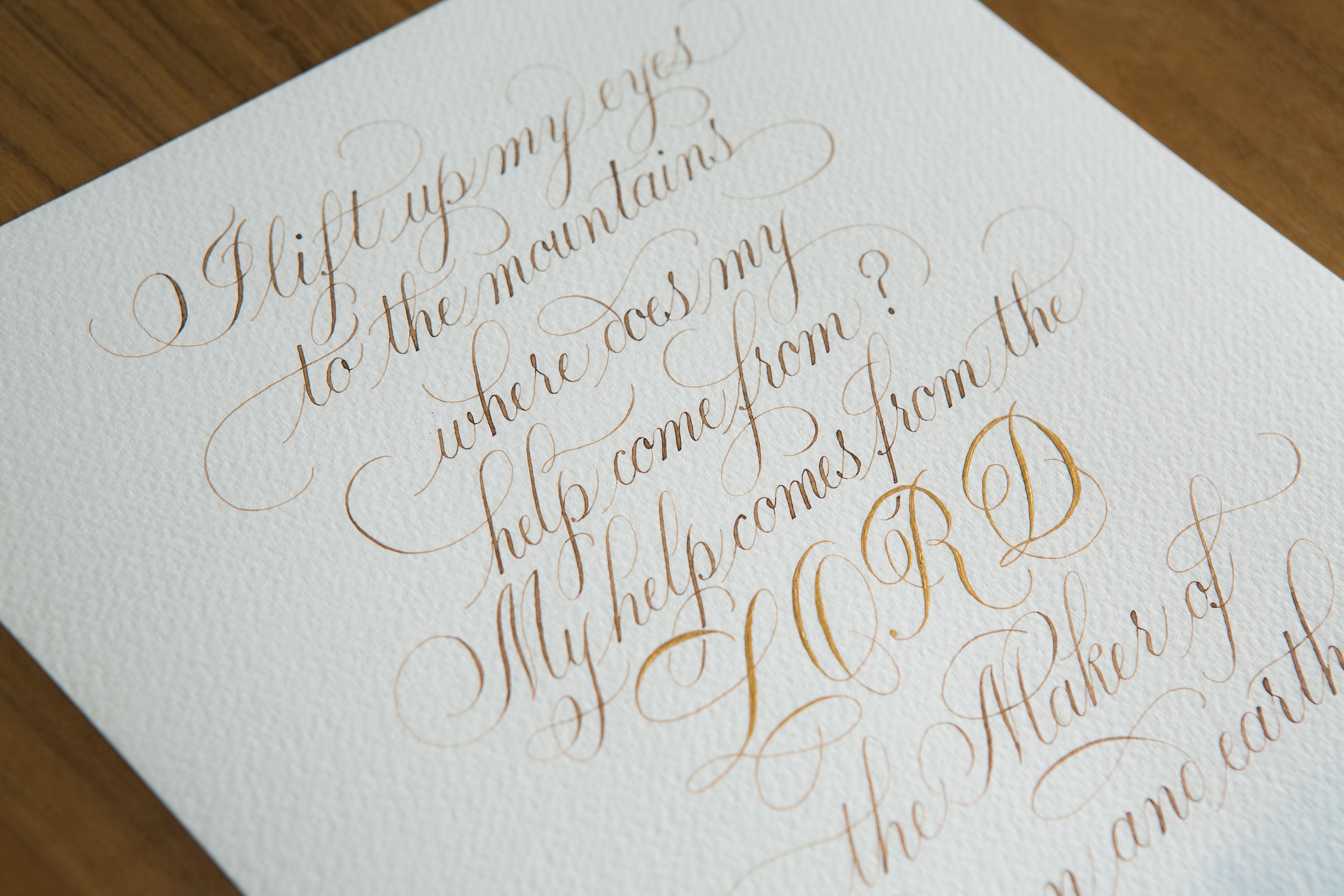 Custom Handwritten Copperplate Calligraphy Quote, Bible Verses, Song ...