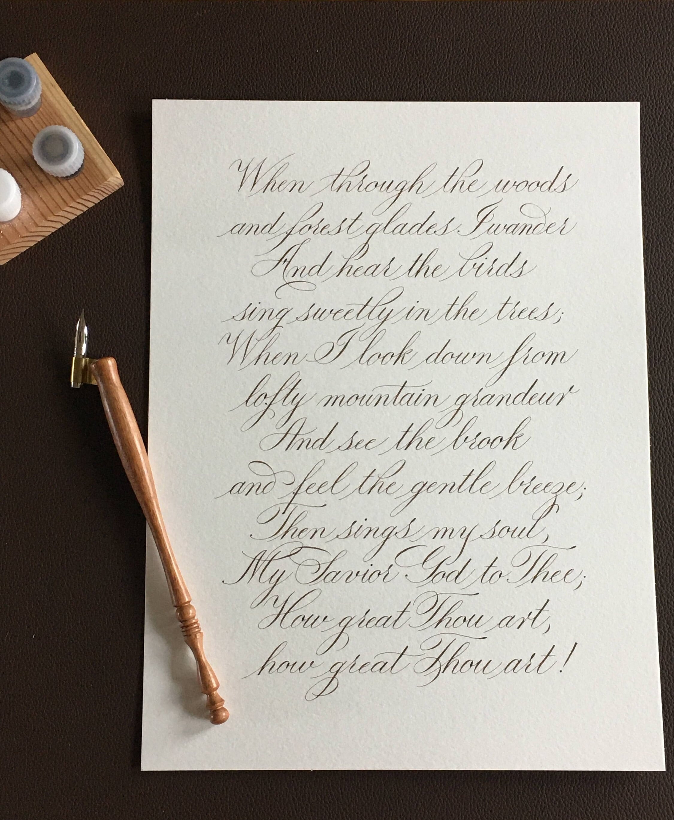 Custom Handwritten Copperplate Calligraphy Quote, Bible Verses, Song ...