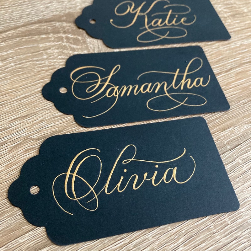 Calligraphy Tags - Etsy