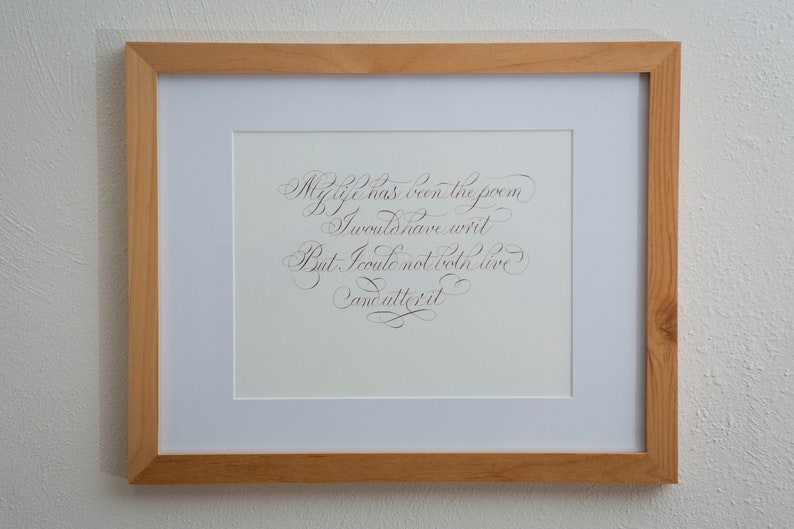 Custom Handwritten Copperplate Calligraphy Quote, Bible Verses, Song ...