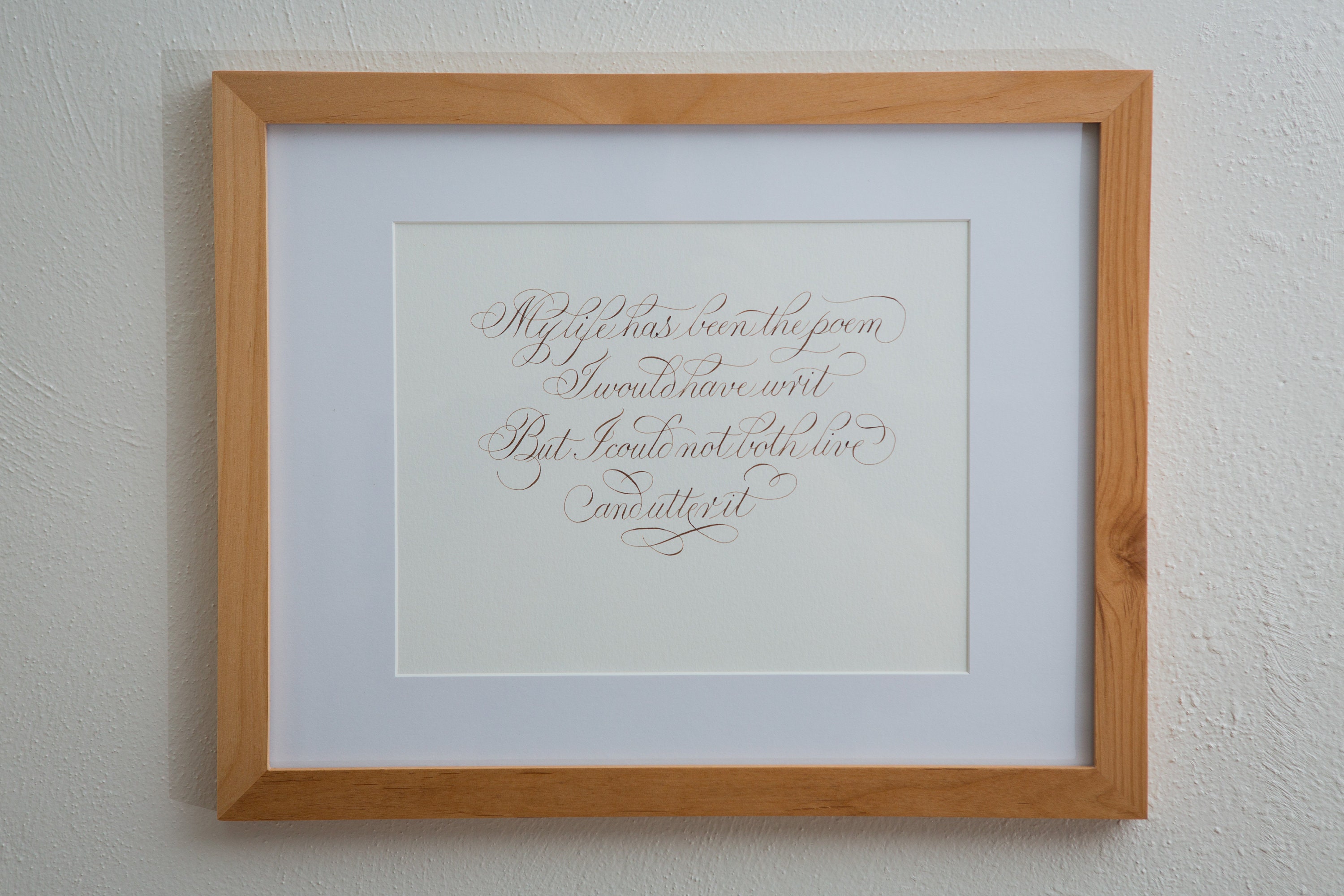Custom Handwritten Copperplate Calligraphy Quote, Bible Verses, Song ...