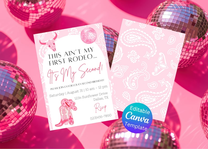 EDITABLE This Ain’t My First Rodeo Invitation - Etsy