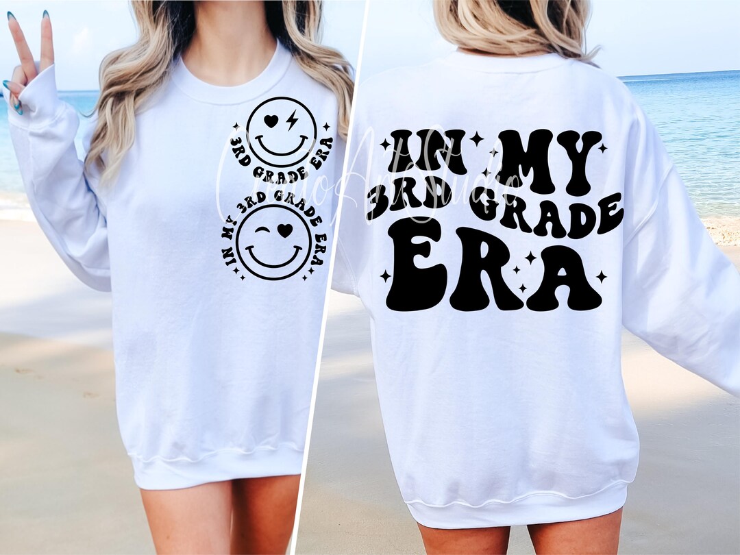 In My 3rd Grade Era SVG, in My Third Grade Era SVG PNG, Groovy Letters ...
