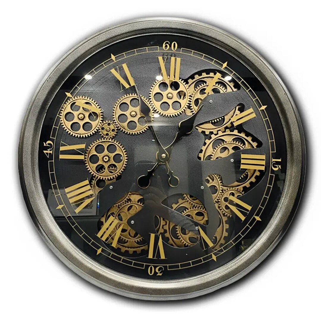 Rotating Gear Wall Clock - Etsy