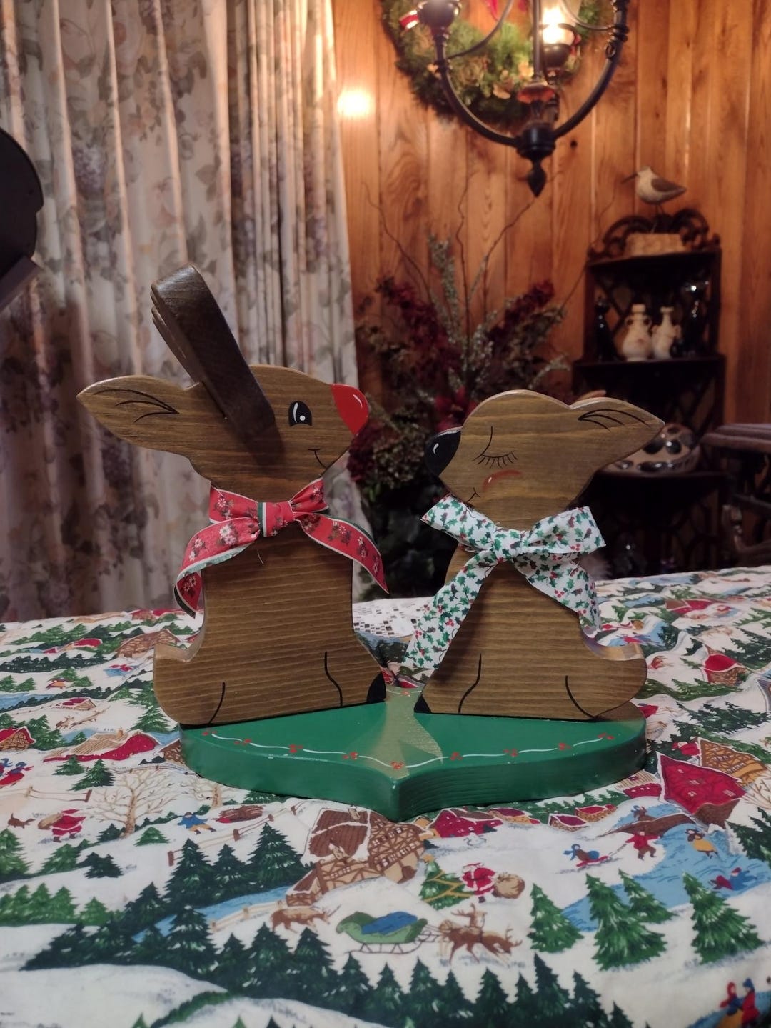 Vintage Kitschy Folk-art Rudolf the Red Nosed Reindeer and Clarice Hand ...