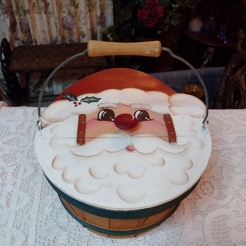 Santa Basket - Etsy