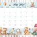 EDITABLE May 2024 Calendar, Cute Spring Planner, Monthly Kids School ...