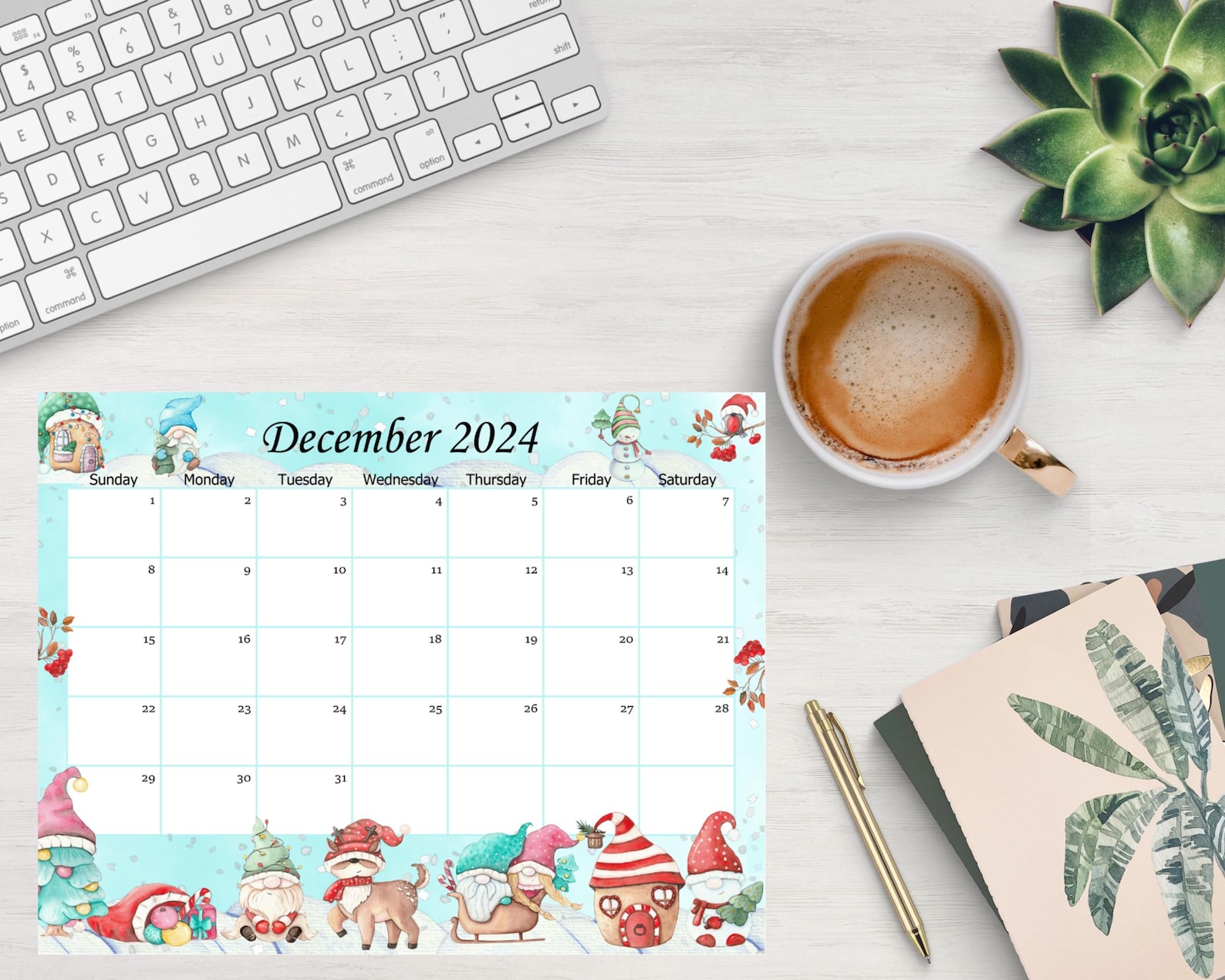 EDITABLE December 2024 Calendar, Christmas Planner, Kids School ...