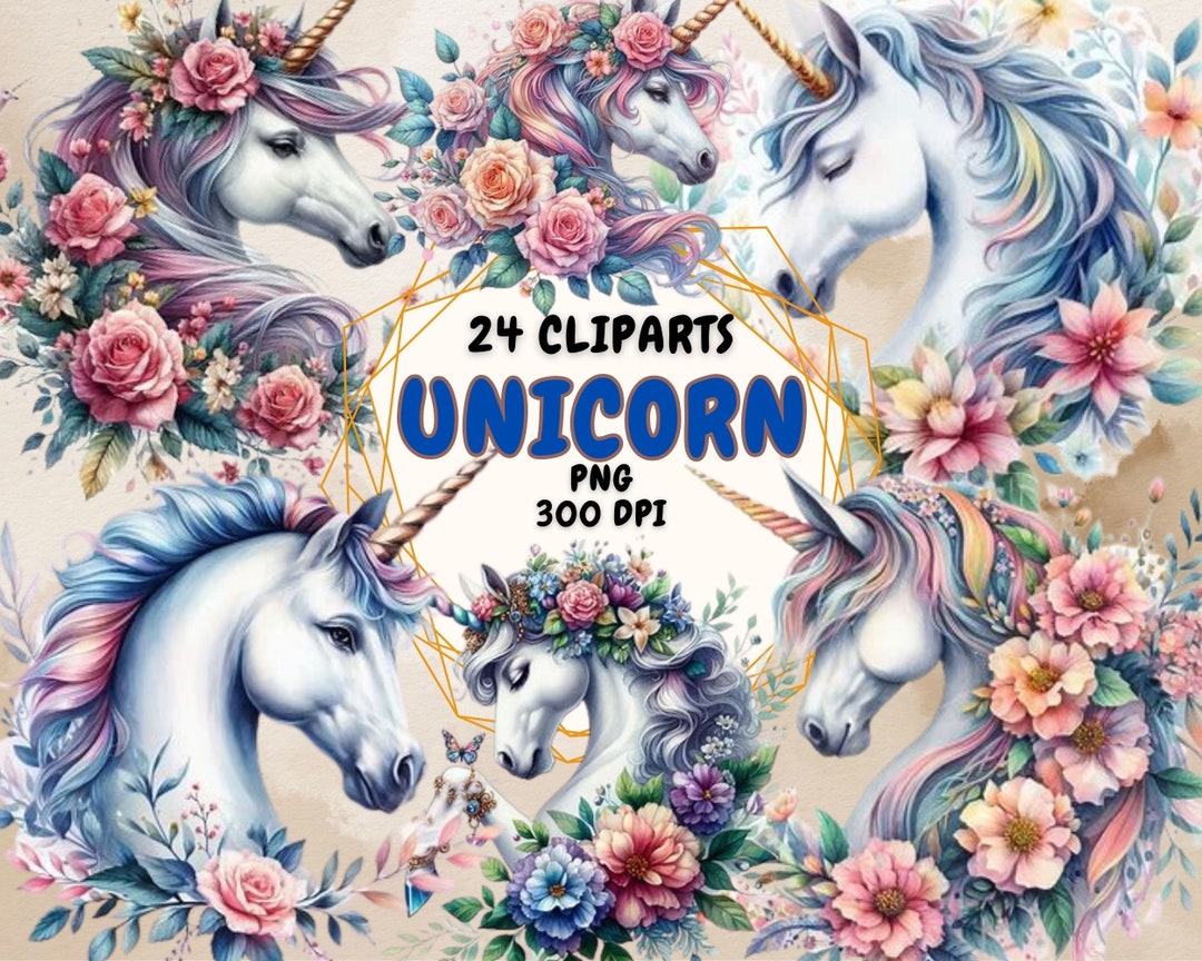Unicorn Clipart Watercolor Unicorn PNG Magical Unicorn Clipart ...