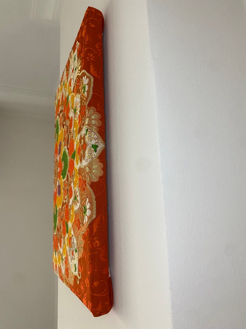 Vintage Obi Fabric Wall Panel / Wall Art, Art Frame, Kimono, Homedecor ...