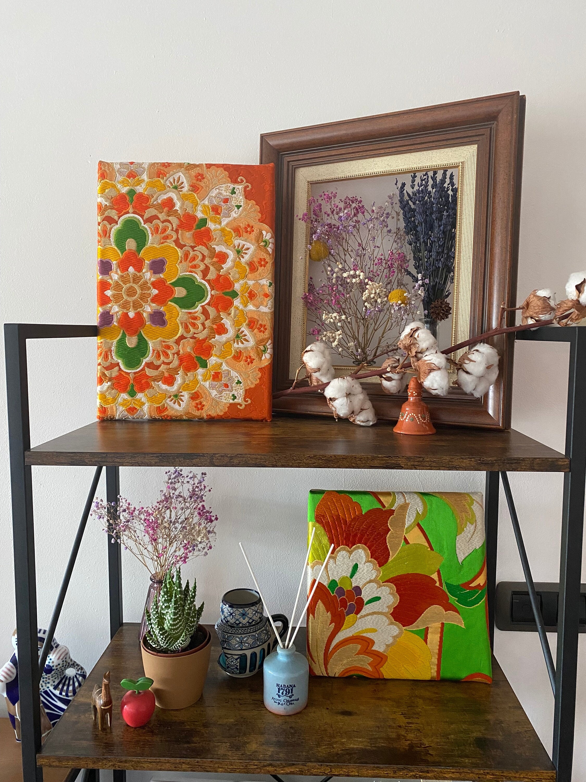 Vintage Obi Fabric Wall Panel / Wall Art, Art Frame, Kimono, Homedecor ...