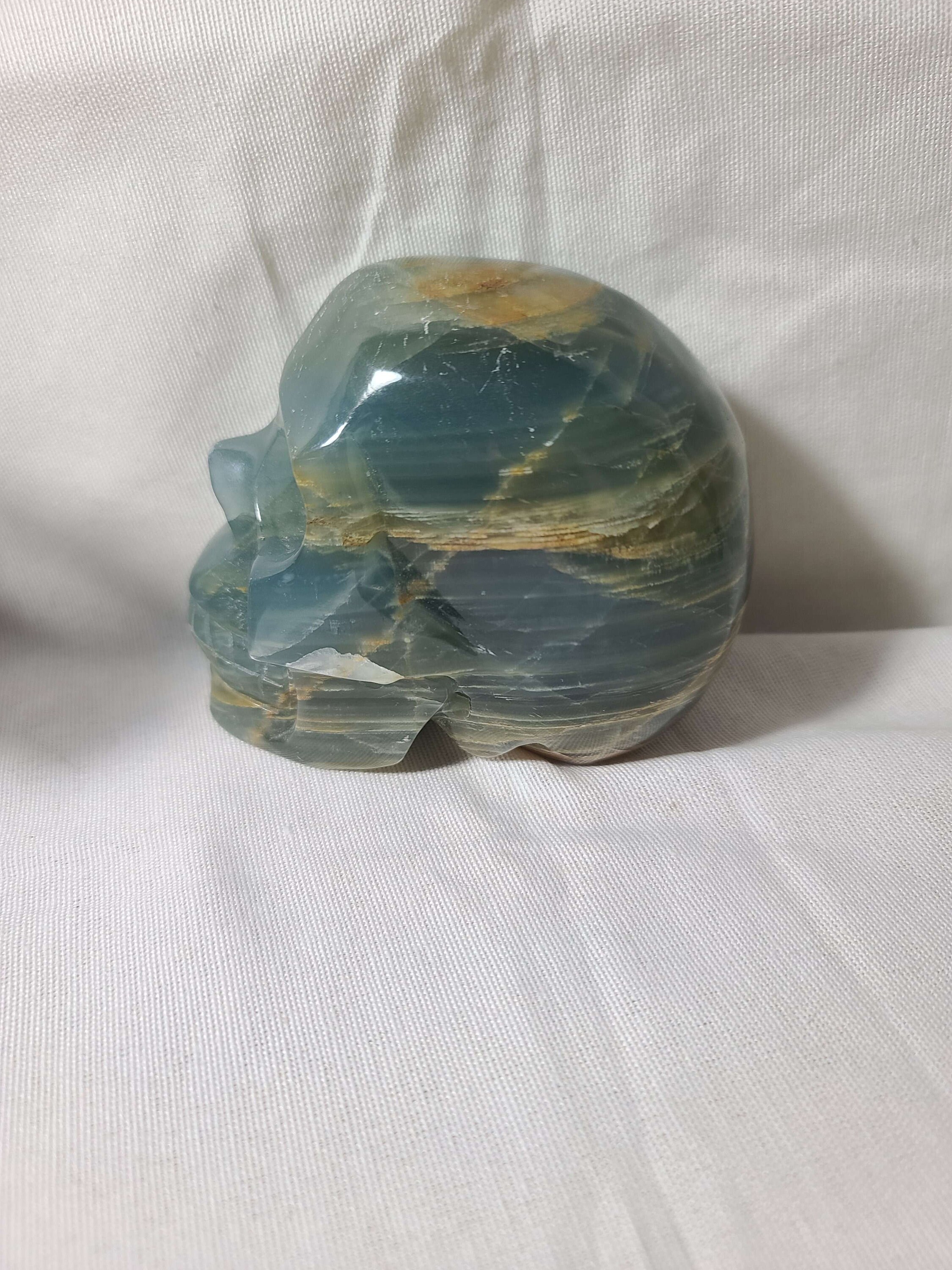 Blue Onyx Agate Skull | mgmforex.com