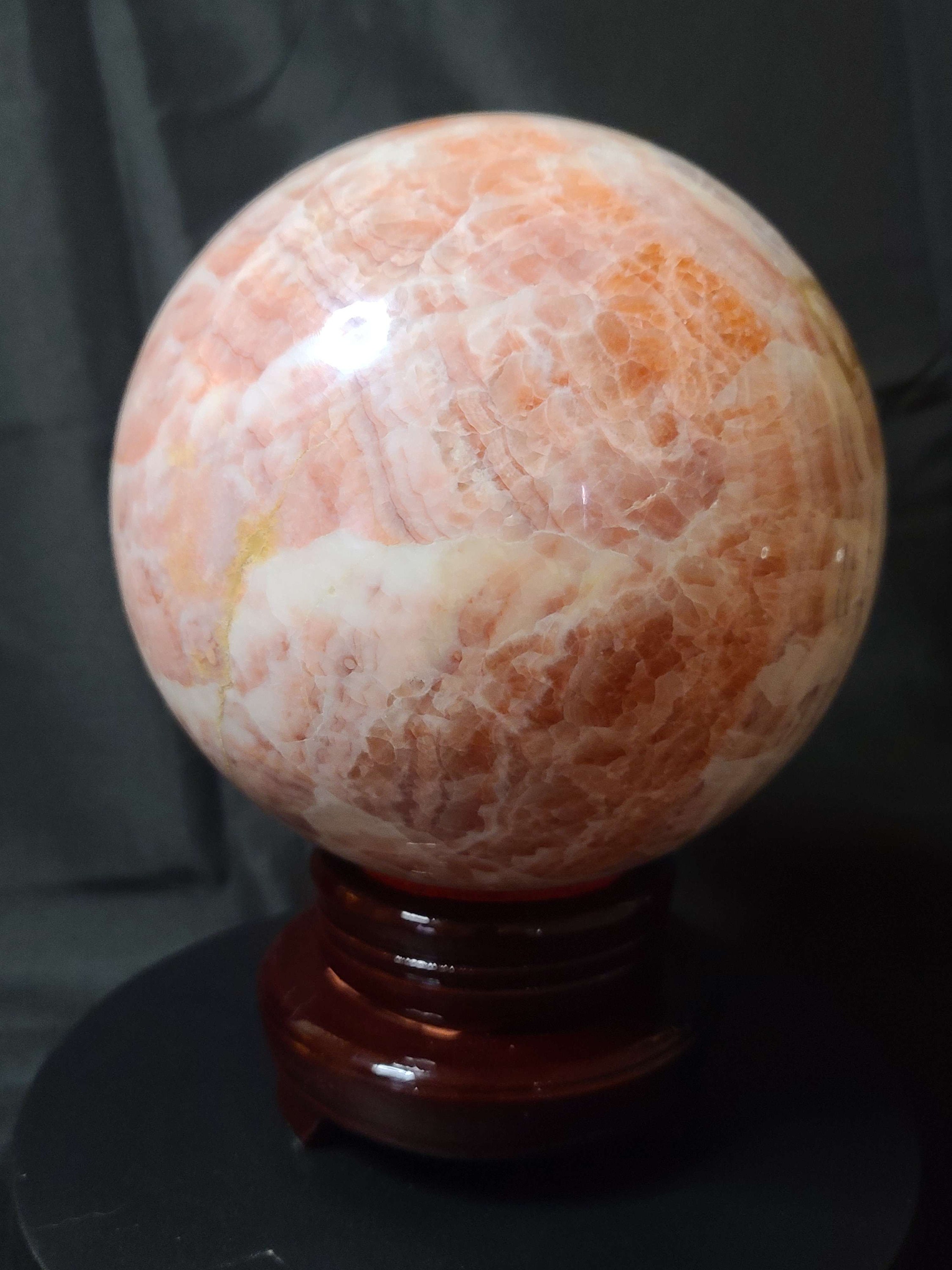 Porkstone Sphere Large red Banded Calcite Pork Stone Bacon - Etsy