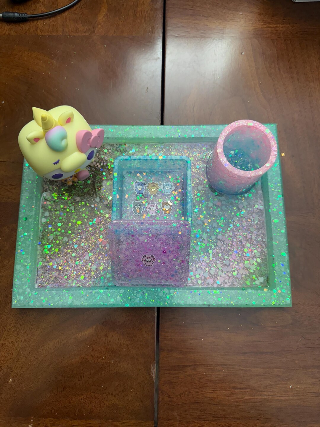 Hello Kitty Funko Pop Rainbow Glow in the Dark Tray With 2 Containers ...